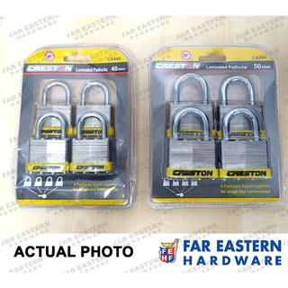 CRESTON Padlock 4pcs Set Keyed Alike 40mm | 50mm CRDH | Shopee Philippines