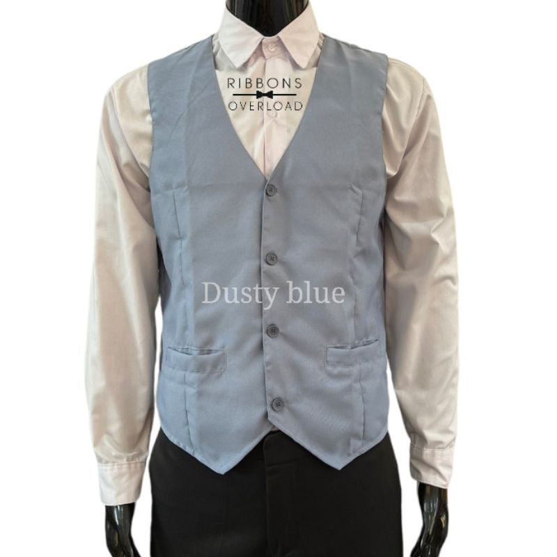 Dusty blue Adult Vest (Slim fit) | Shopee Philippines