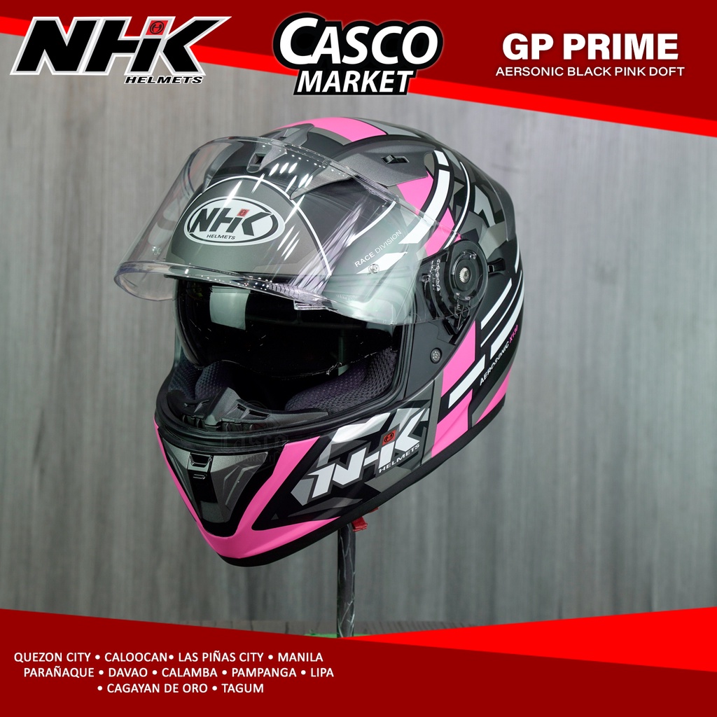 NHK GP PRIME AEROSONIC FULL FACE DUAL VISOR MOTORCYCLE HELMETS | Shopee ...