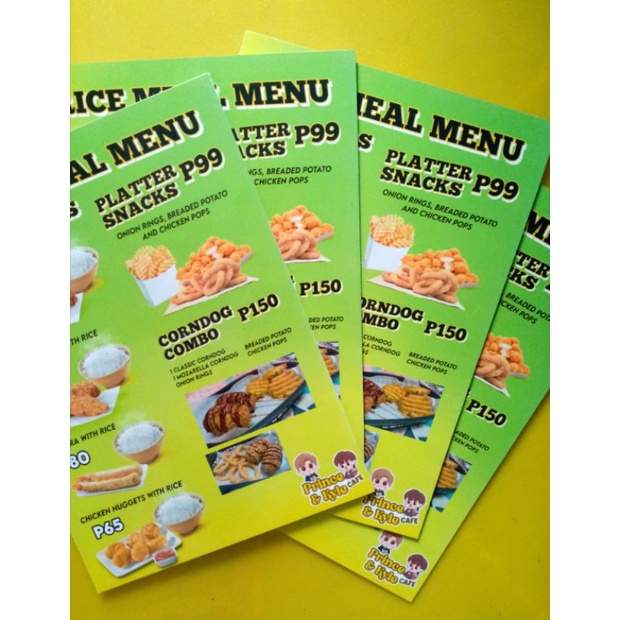 MENU ON SINTRA BOARD (A4/A3 SIZE) | Shopee Philippines