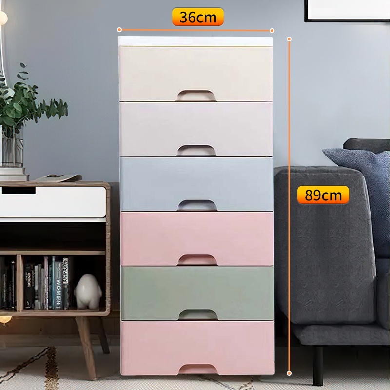 SALVO Multi-Layer 36cm Wide Drawer Clothes Cabinet Storage | Shopee ...
