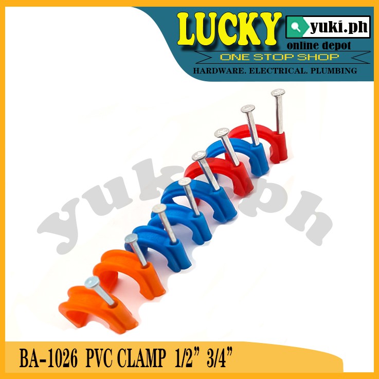 PVC Clamp 1/2", 3/4" , 1" ORANGE&BLUE (Per Pack) | Shopee Philippines