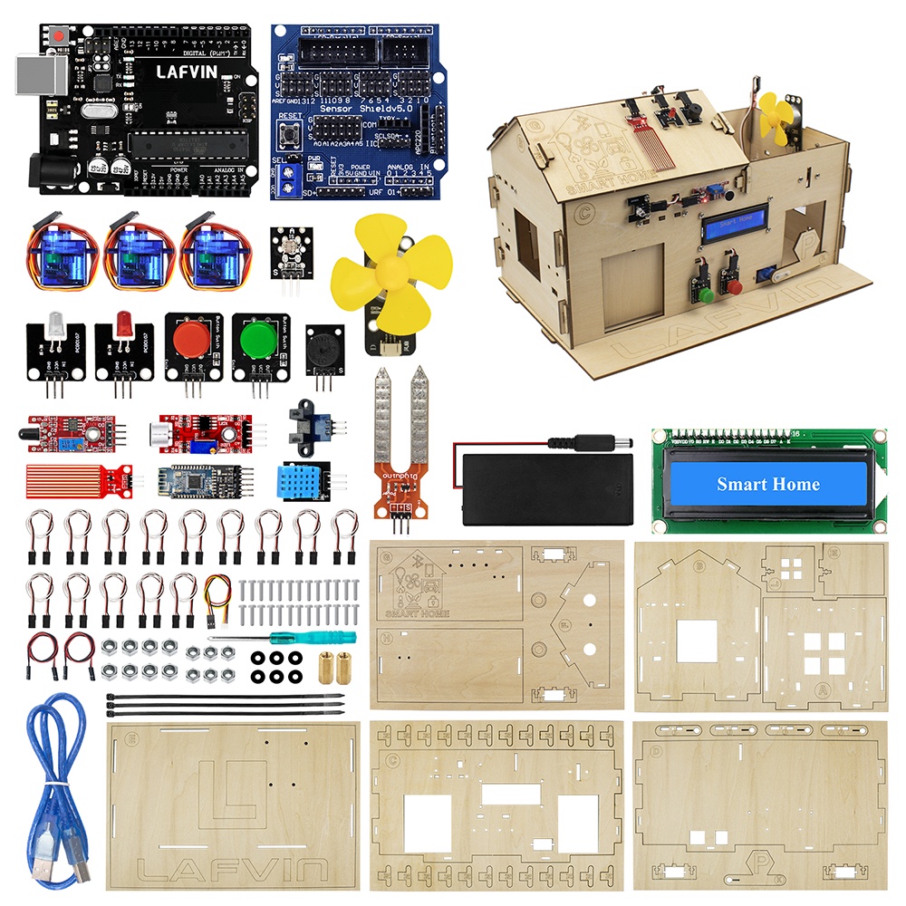 LAFVIN Smart Home Kit With Tutorial For Arduino Uno R3 Project DIY ...