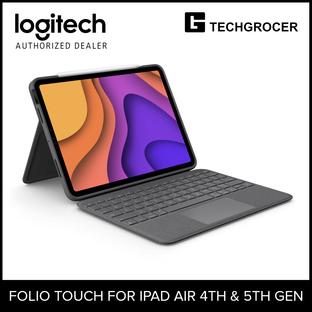 Logitech Folio Touch Backlit Keyboard Case with Trackpad for iPad Air ...