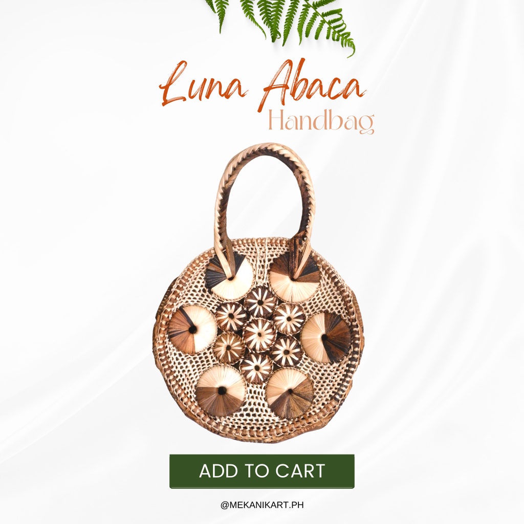 Abaca Luna Button Native Hand Bag [Heart Evangelista-Inspired] | Shopee ...
