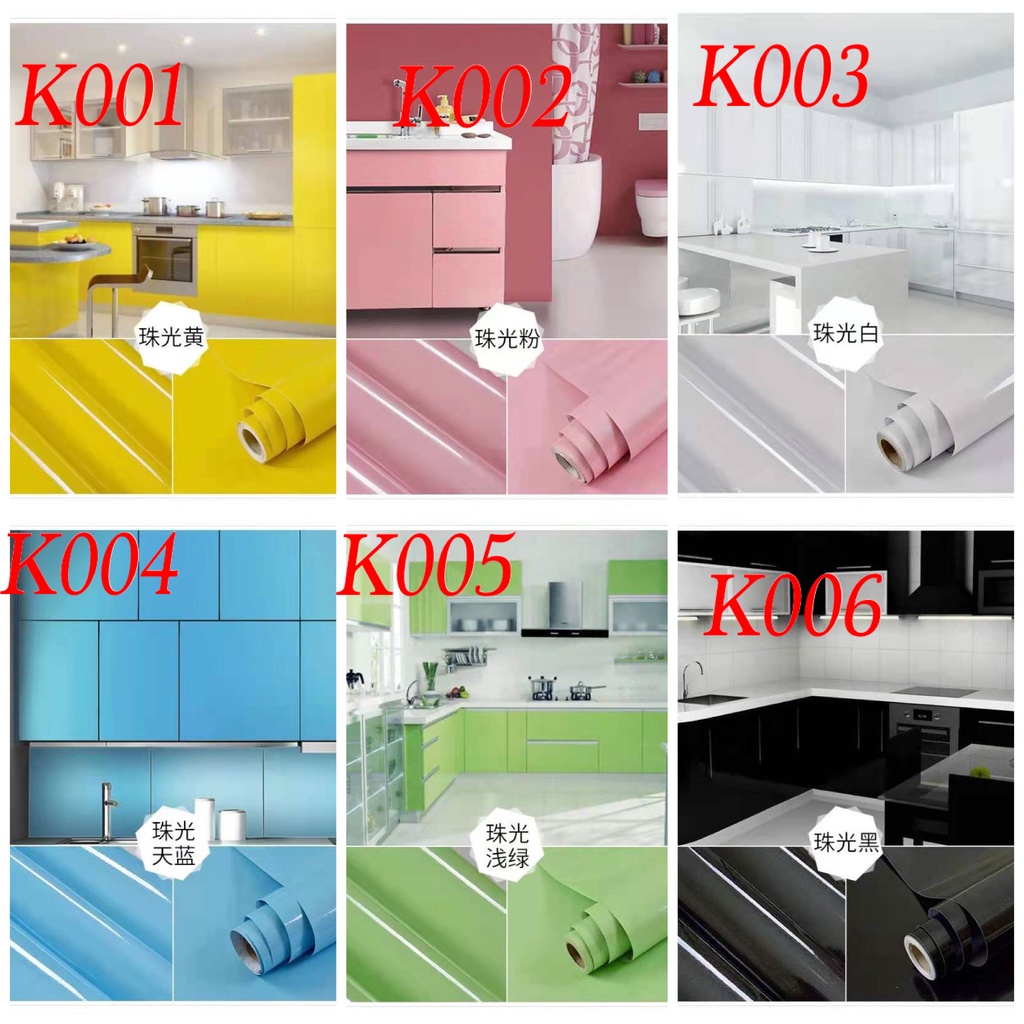 shop568 Ceramic glossy Pvc Wallpaper self adhesive home decor sticker ...