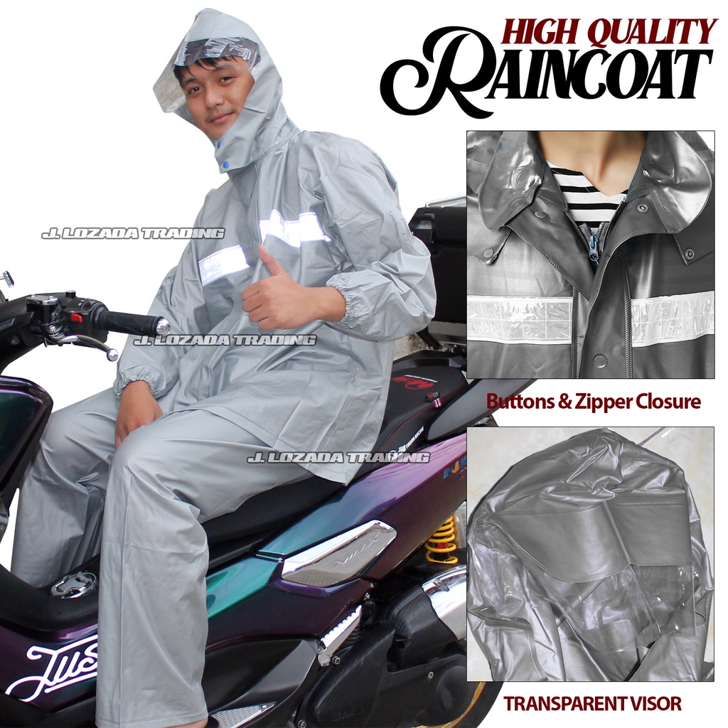 TERNO Heavy-duty REFLECTORIZED motorcycle raincoat KAPOTE | Shopee ...