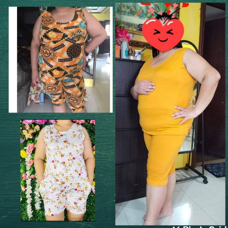 Plus size sando tokong/ short terno with 2 side pocket (2XL-3XL) | Shopee Philippines