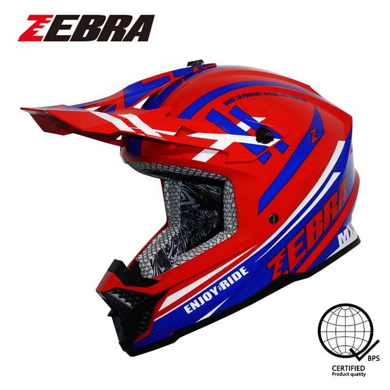 ZEBRA Motorcycle full face helmet off road vehicle racing helmet ...