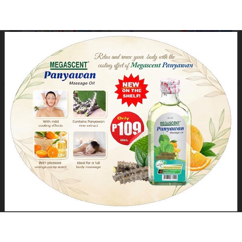 Panyawan Megascent Massage Oil 50ml by Vaporin +Orange Essential Oil ...