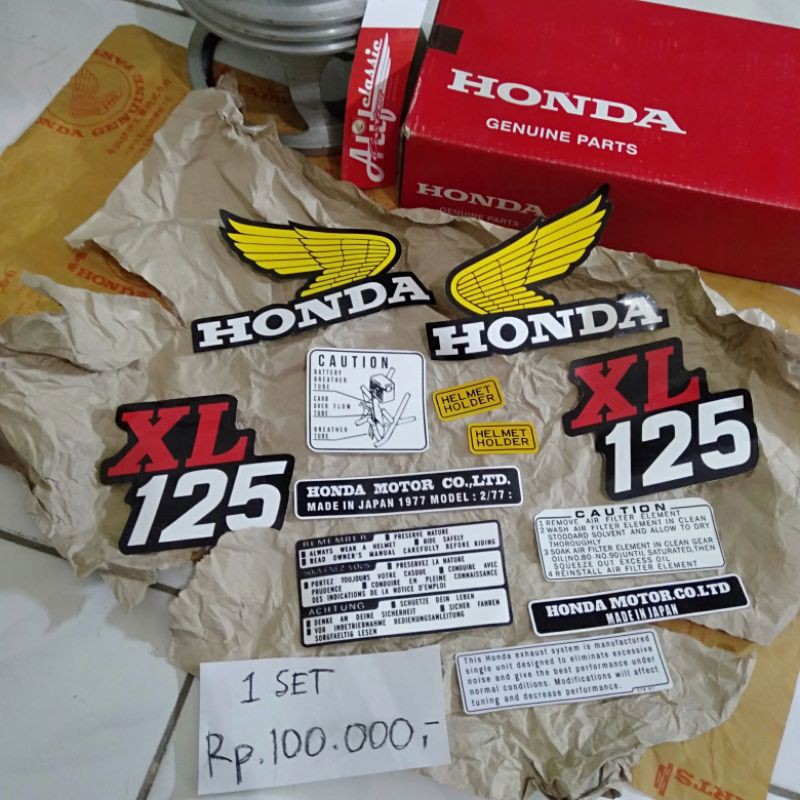 Sticker HONDA XL125 STICKER HONDA XL125 LOGO HONDA XL125 | Shopee ...