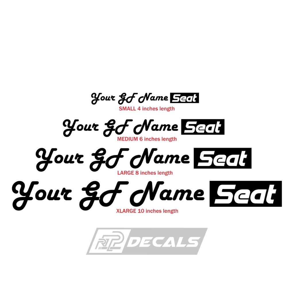 Wife and Girlfriend Seat Only Decals Sticker for Motorycle | Shopee ...