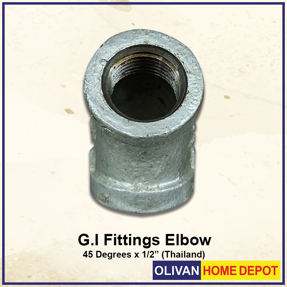 GI(Galvanized Iron) Thailand Pipe Fittings Female Threaded Elbow 45 ...