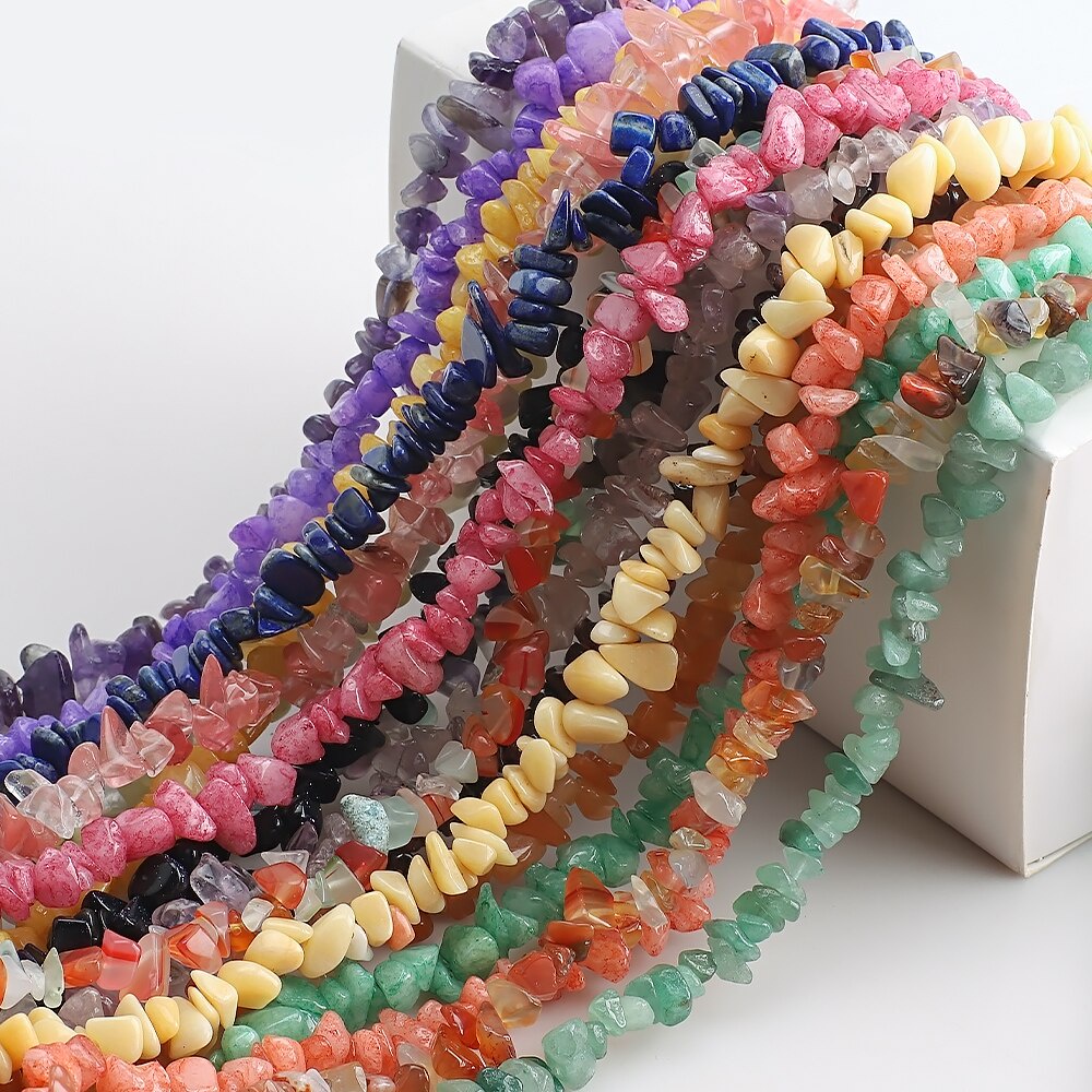 ZhuBI 30Inch Mixed Natural Gravel Chip Beads 5-8mm Irregular Stone ...