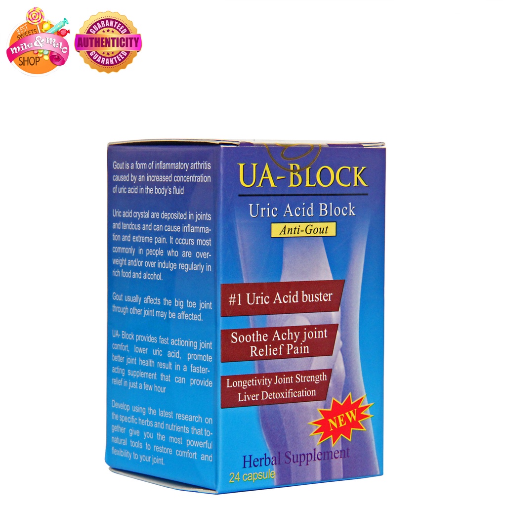 UA-Block Uric Acid Block Anti Gout 24’s | Shopee Philippines