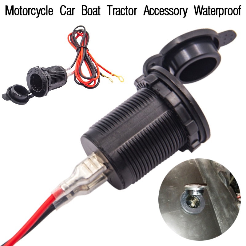 [Spot] Waterproof Motorbike Motorcycle Car Cigarette Lighter Socket ...
