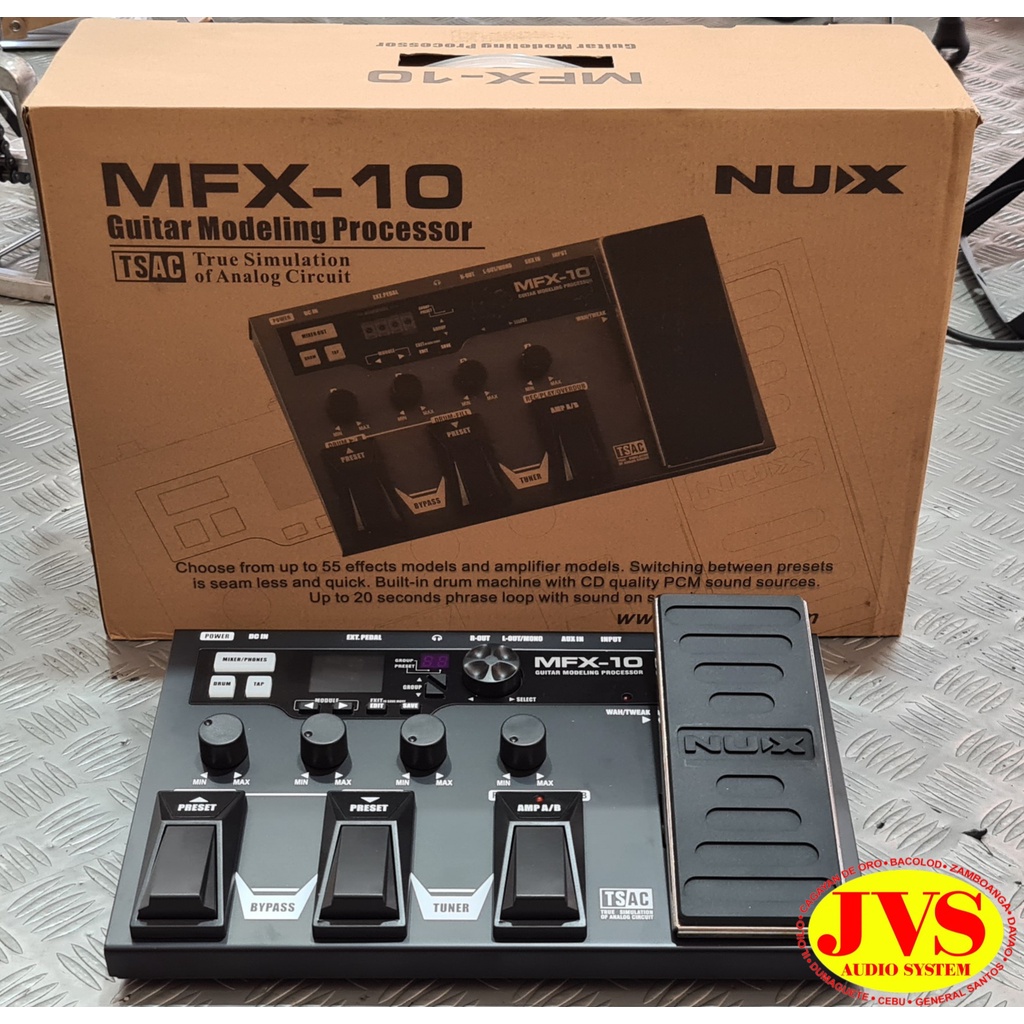 NUX MFX-10 Modeling Guitar Floor Multi-Effects Pedal Processor | Shopee ...