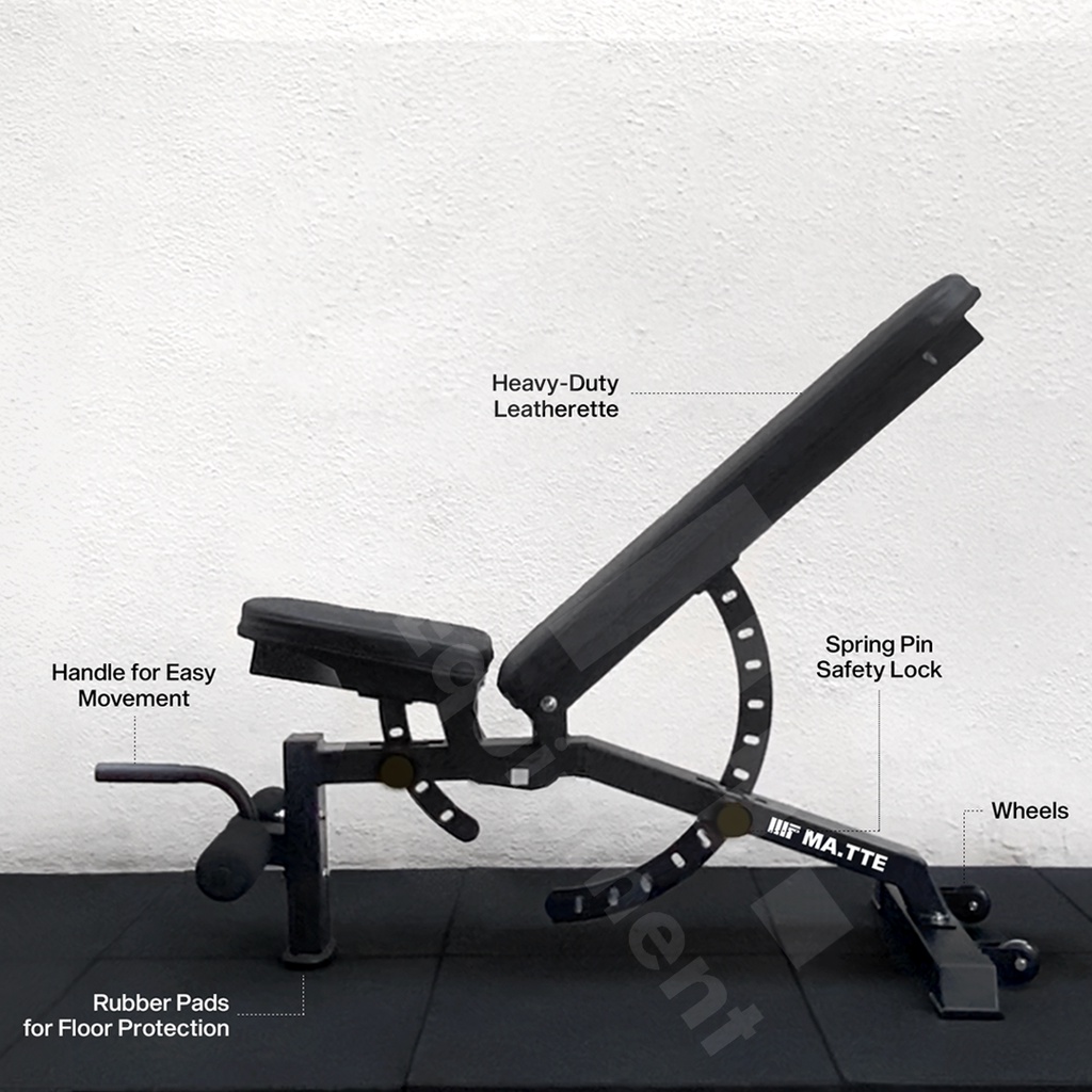 Heavy Duty Adjustable Bench | 14 Incline / Decline /Flat / Upright ...