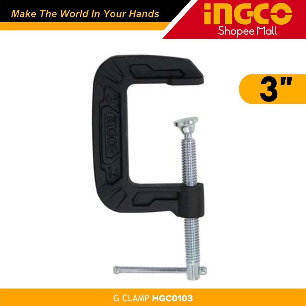 INGCO G Clamp 3" Wood and Metal Holder Carpentry and Welding Tool ...