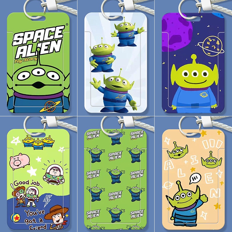 【2】Toy Story Alien Mrt Card Holder Subway Card Bus Card Student Card ...