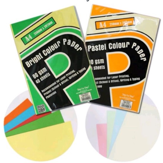 SBS Pastel Colour Paper 80gsm 40 sheets | Shopee Philippines