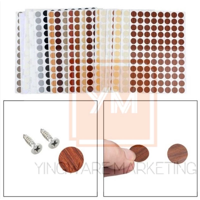 15mm wooden furniture self adhesive decorative cabinet screw colour cap ...