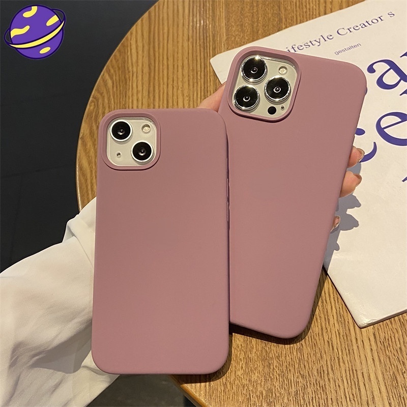 Blackcurrant Purple Straight Edge Liquid Silicone Case Compatible for ...