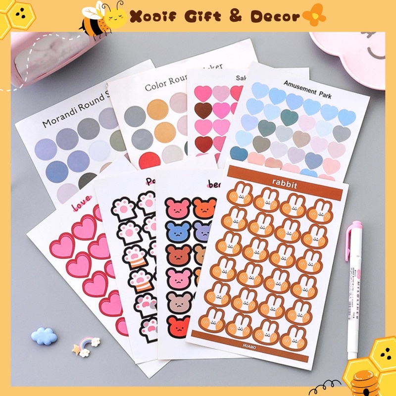 Stickers Numbers, Bears, Rabbits, Waterproof Cat Feet Decorative cute ...