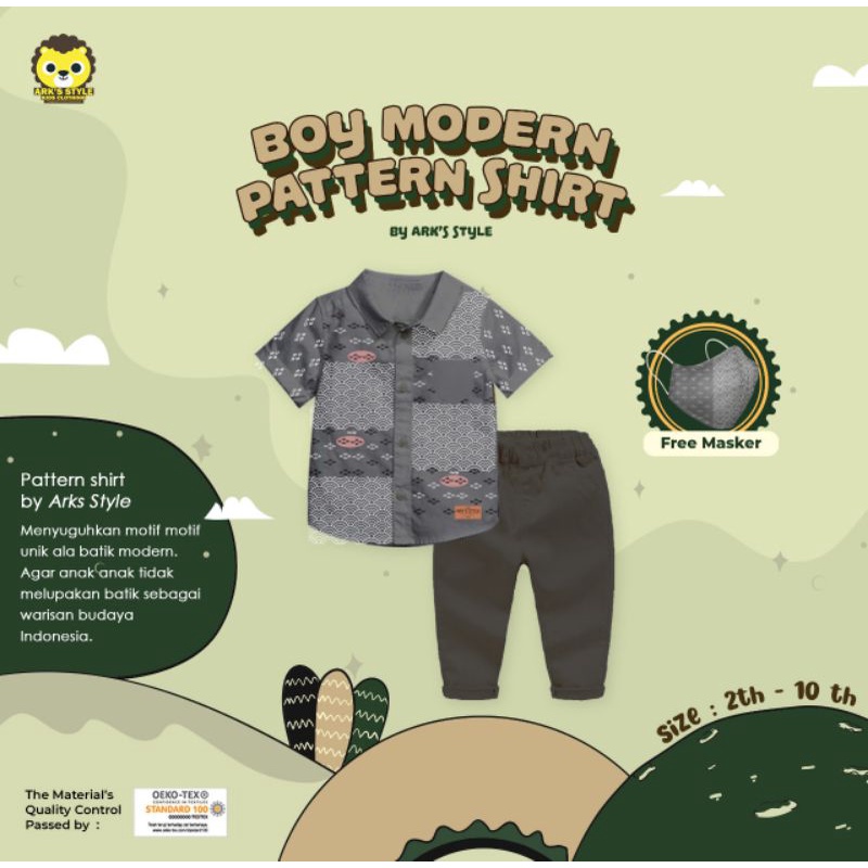 Boy batik Settings modern boy batik Settings | Shopee Philippines