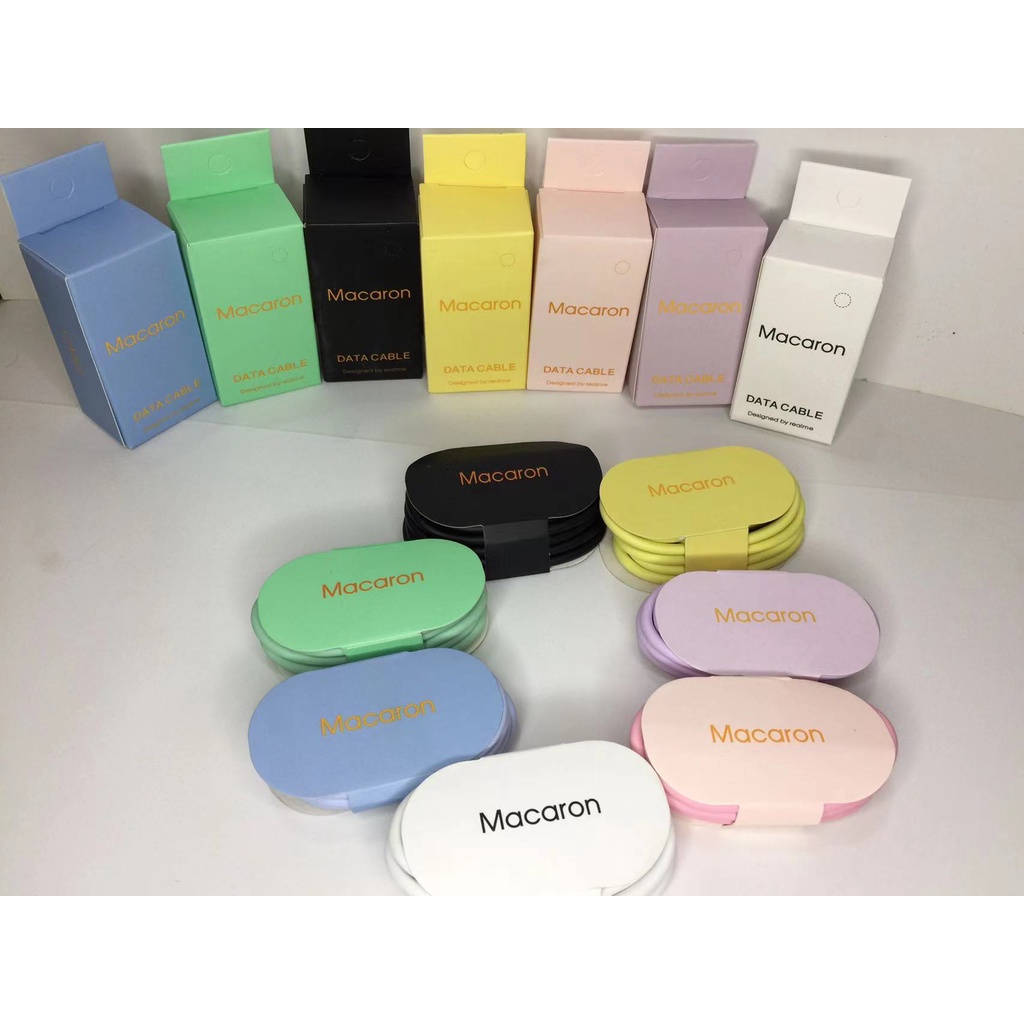 Macarons Mobile Cable Wire chargers 1Meter Android Micro USB | Shopee ...