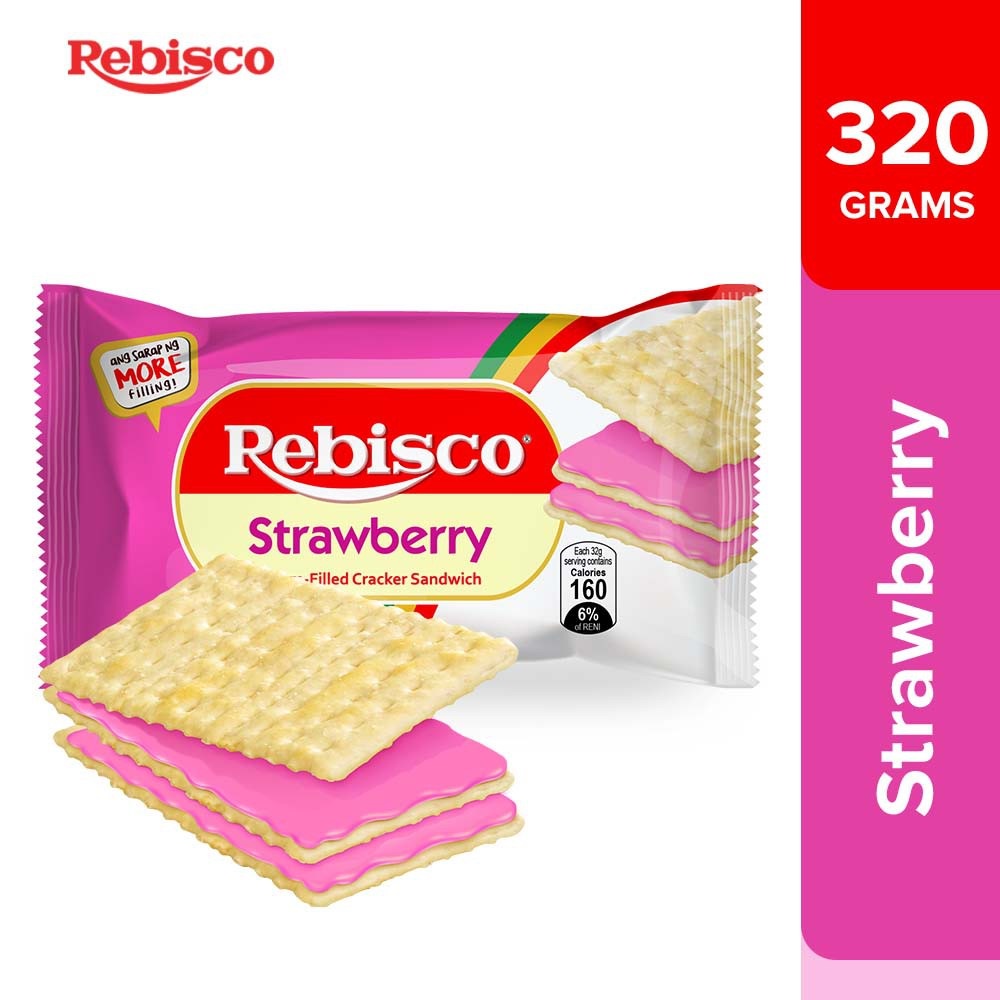 REBISCO STRAWBERRY SANDWICH (10s x 32g) | Shopee Philippines
