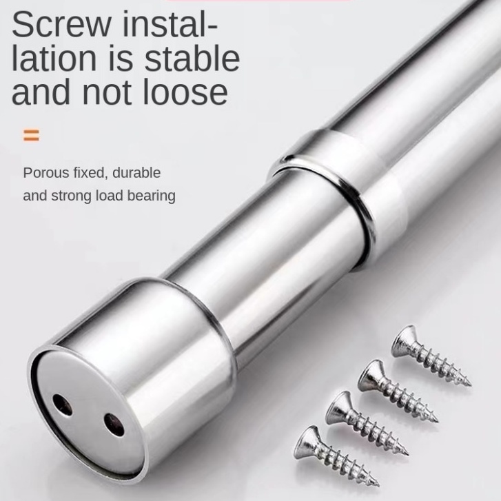 Telescopic Rod Clothes Coat Pants Hanging Wardrobe Curtain Retractable ...