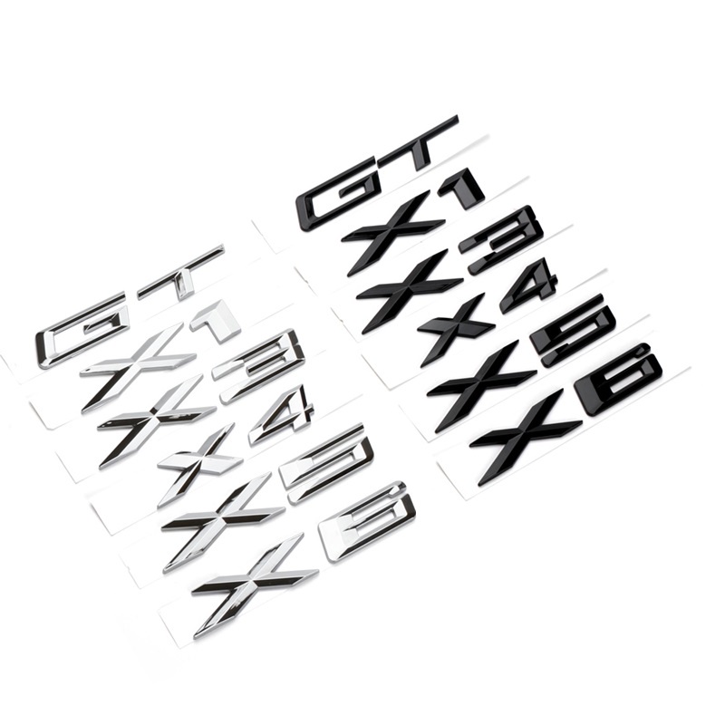 X1 X3 X4 X5 X6 GT letter emblem Rear logo Trunk sticker for BMW black ...