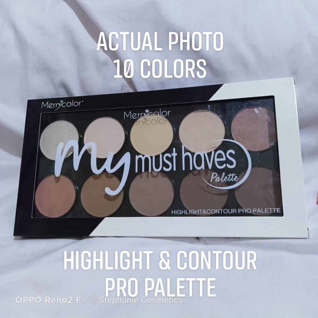 (NEW AUTHENTIC MERRY COLOR ) MY MUST HAVES PALETTE - HIGHLIGHT AND ...