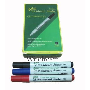 Excel whiteboard Marker black blue red per piece | Shopee Philippines