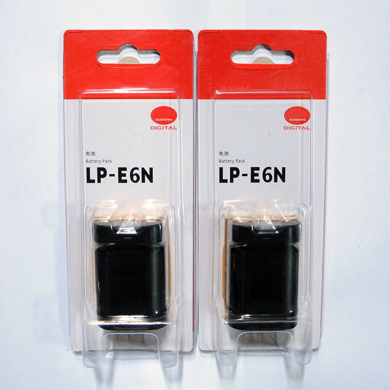 2PCS/Lot Full Decoded LP-E6N LP E6N LPE6N Camera Battery For Canon EOS ...