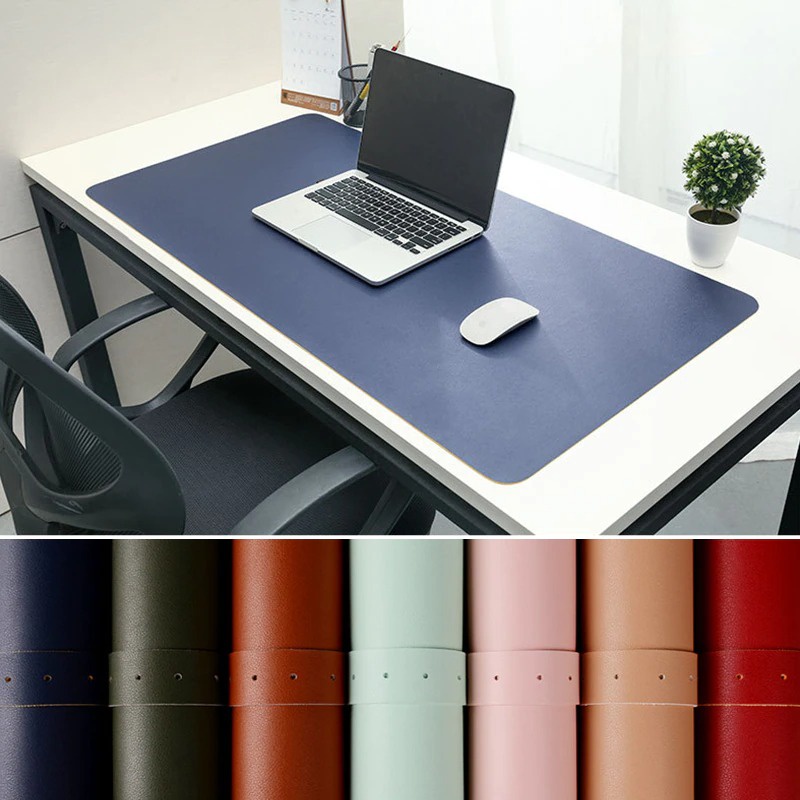 Portable Double-Sided PU Leather Table Mat Game Mouse Mat Waterproof ...