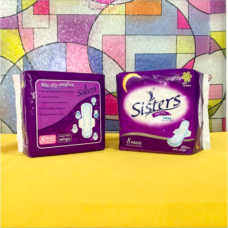 Sisters Sanitary Napkin Net Side (Night Plus) 8's | Shopee Philippines