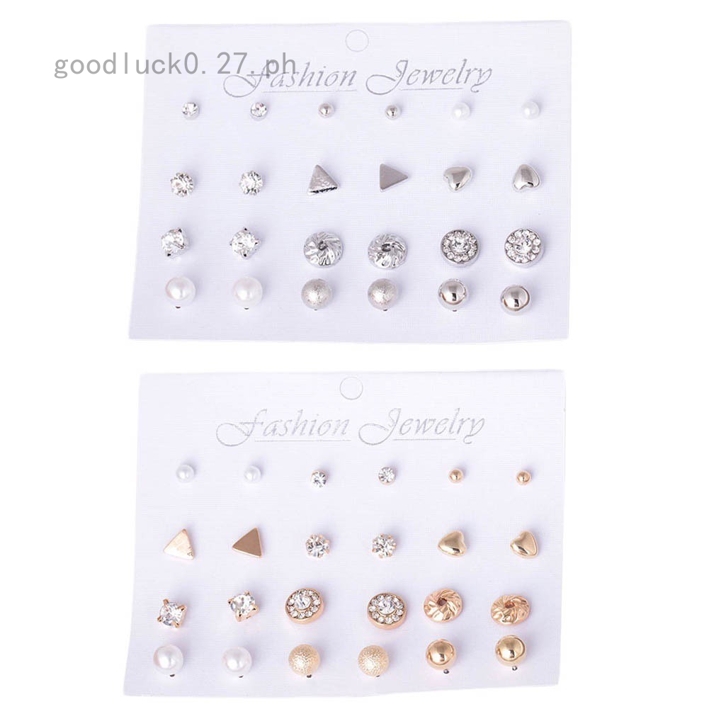 goodluck0 12Pair\/Set Triangle Shape Earrings nail Earing Sets Best ...