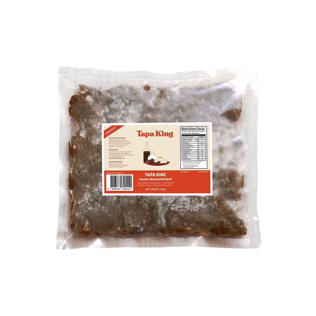Tapa King Classic Frozen Beef Tapa 250g | Shopee Philippines