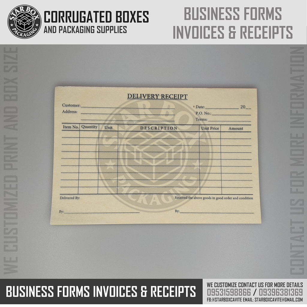 Starbox Sales Order Purchase Order Delivery Receipt Petty Cash Voucher ...