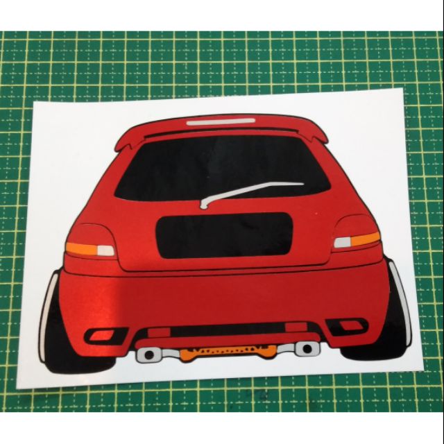 CAHAYA Rear View Light Reflection Satria Car Sticker | Shopee Philippines