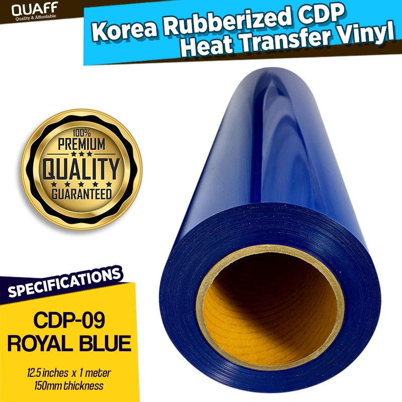 QUAFF CDP Rubberize Heat Transfer Vinyl for T-Shirt Design (1 Meter x ...