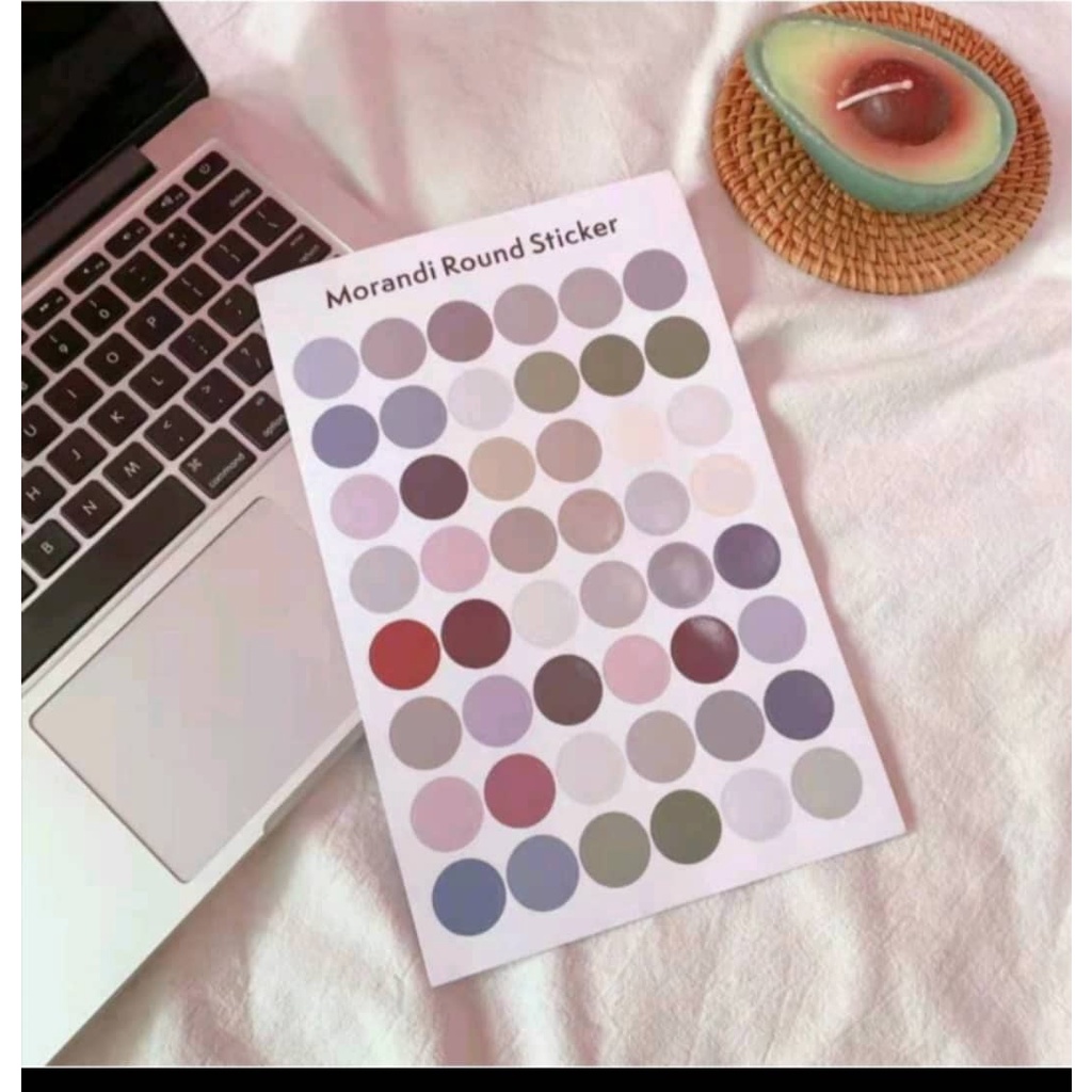 Morandi Color Matte Round Sticker Card Poster Decorative Sticker Gift ...