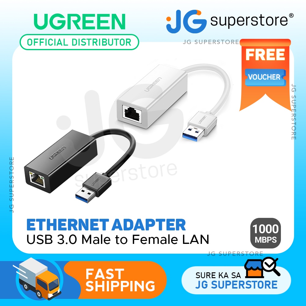 UGREEN USB 3.0 Male to Ethernet Network Adapter RJ45 Female LAN ...