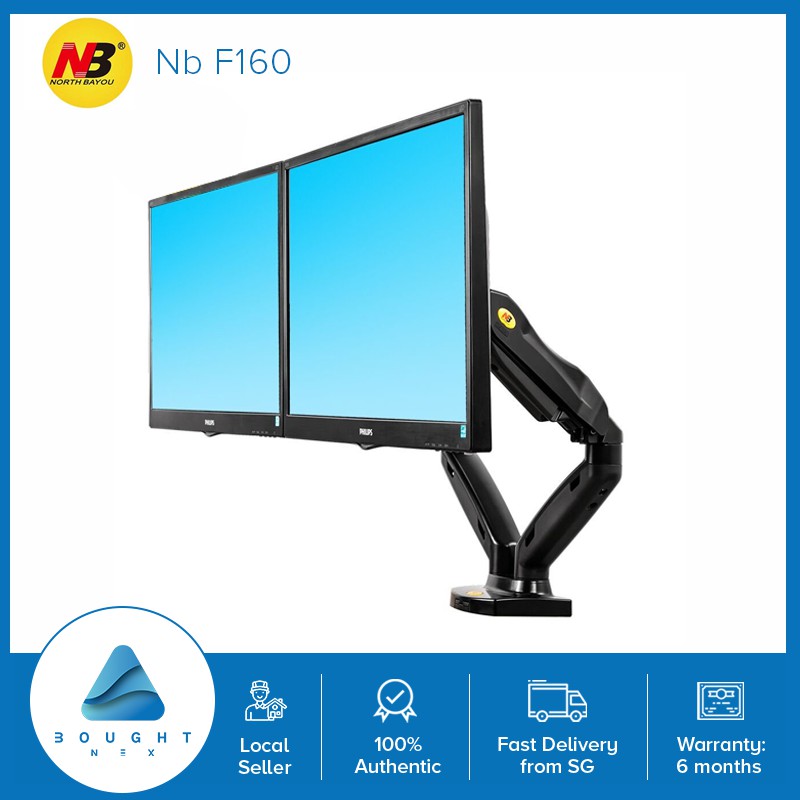NB North Bayou F160 Dual Monitor Desk Mount Stand Full Motion Swivel ...