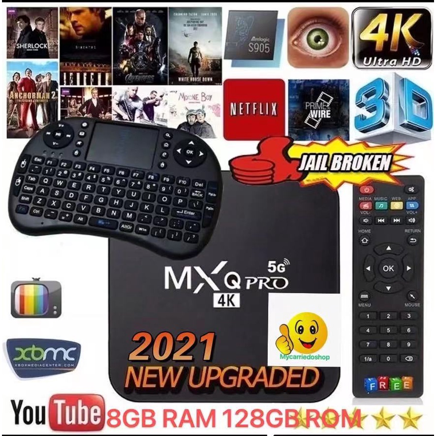 PRE INSTALL MX Q PRO 4K 5G TV Box 2021 Latest Version Android 10.1 4G ...