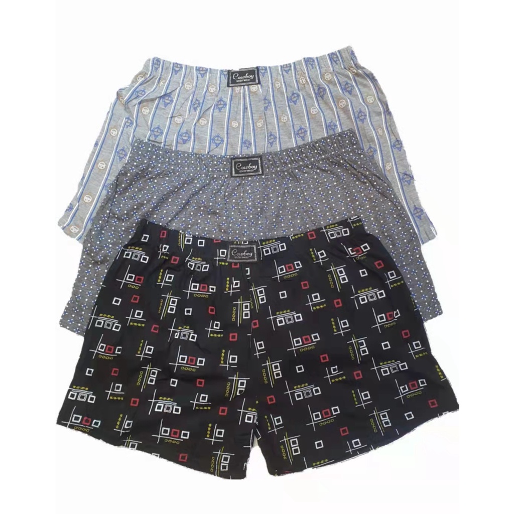 Unisex 3pcs Cowboy/doremi Cotton boxer shorts | Shopee Philippines
