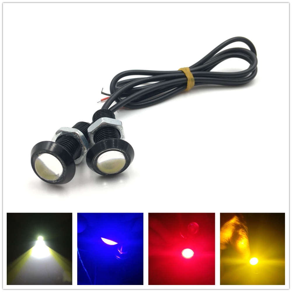 1 Pair Ultra 18mm DC 12V Car LED DRL Daytime Running Light Eagle Eye ...