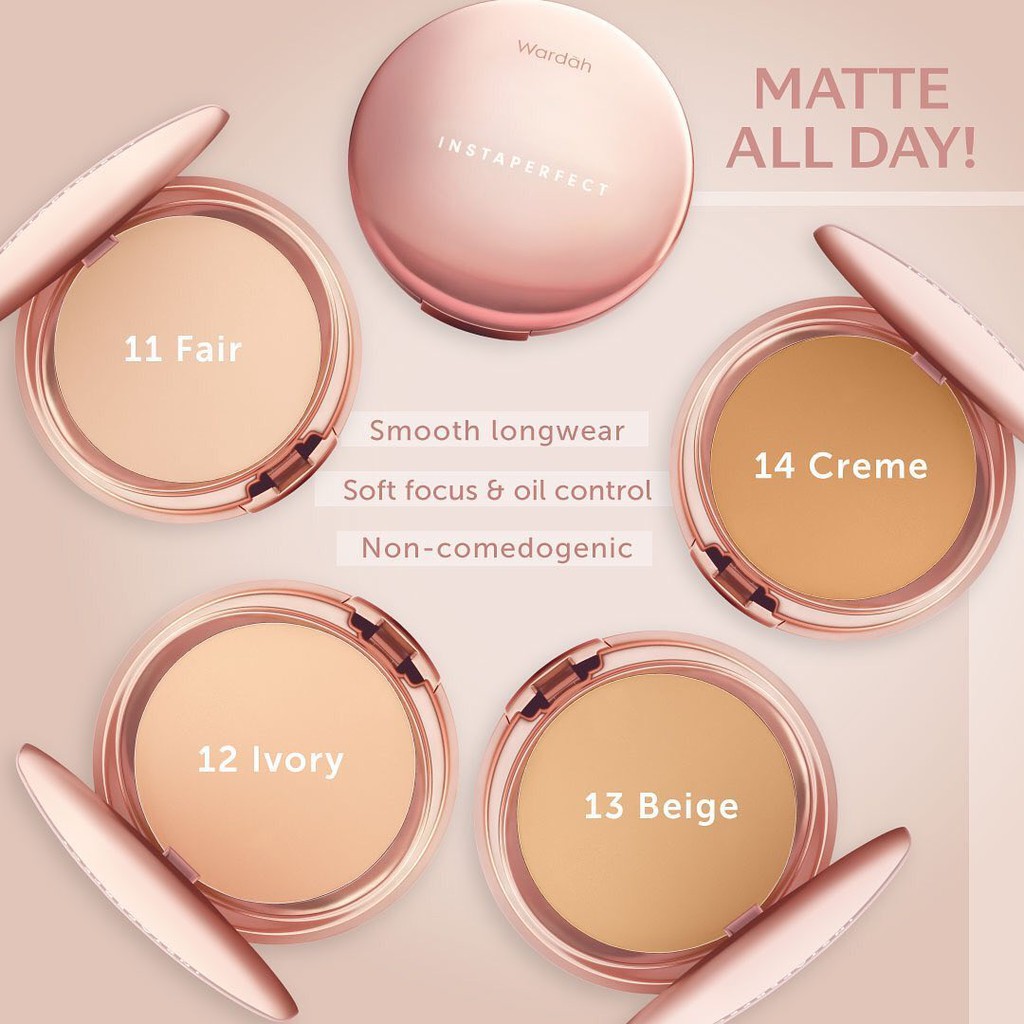 Wardah instaperfect MATTE FIT Powder Foundation | Shopee Philippines